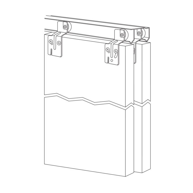 Bypass Door Hardware with 1-3/4” Aluminum Fascia Track – A & F Wood